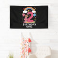 Two Year Old Birthday Girl Cute 2nd Birthday Banner | Zazzle