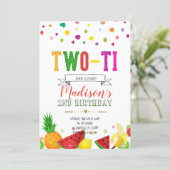 TwoTi Fruiti Second Birthday invitation | Zazzle