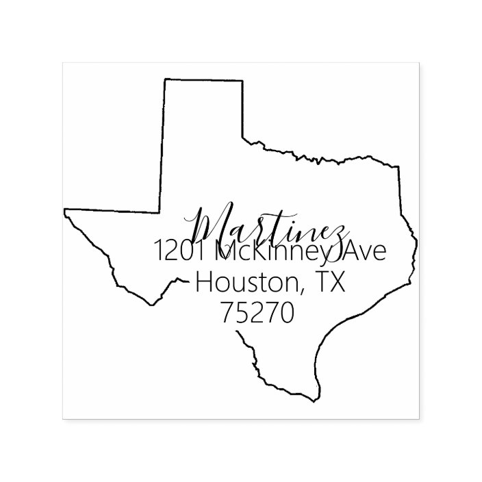 TX | State of Texas Return Address Stamp | Zazzle.com