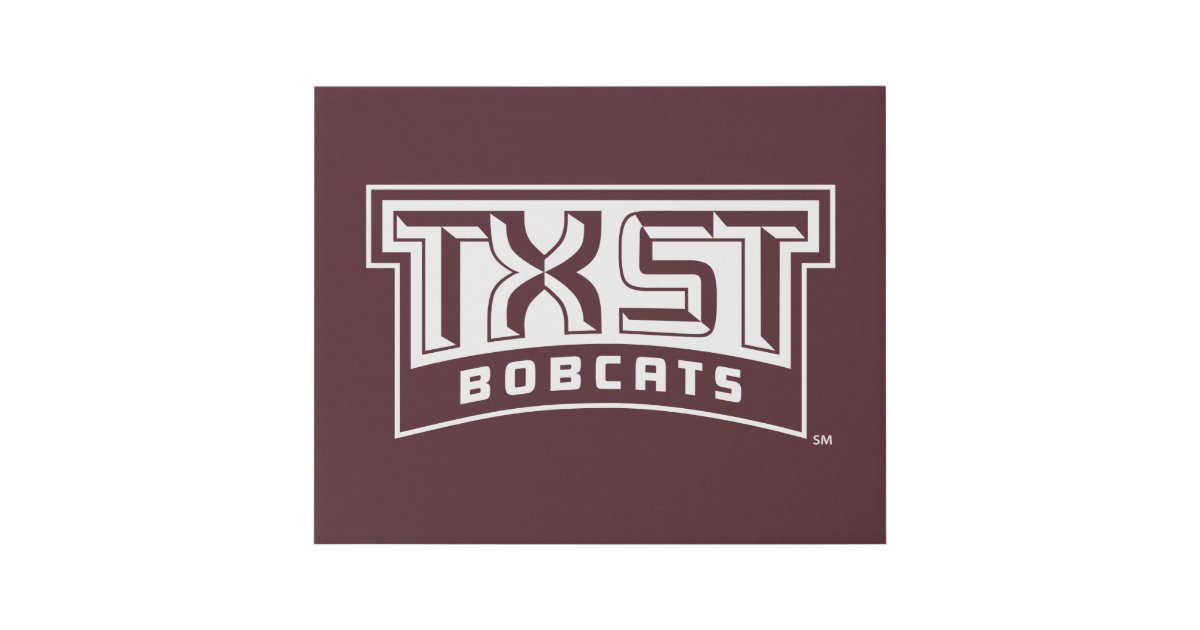 TXST Logo Bobcats Faux Canvas Print | Zazzle
