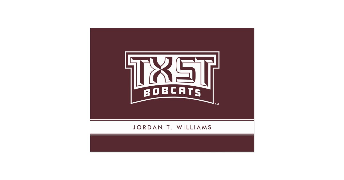 TXST Logo Bobcats Postcard | Zazzle.com
