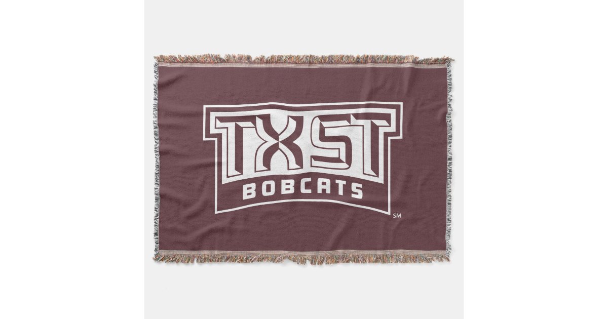 TXST Logo Bobcats Throw Blanket | Zazzle