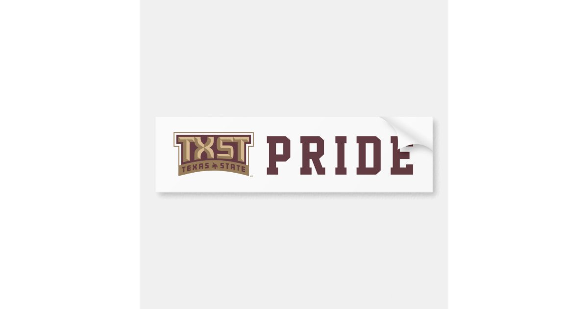 TXST Logo Bumper Sticker | Zazzle