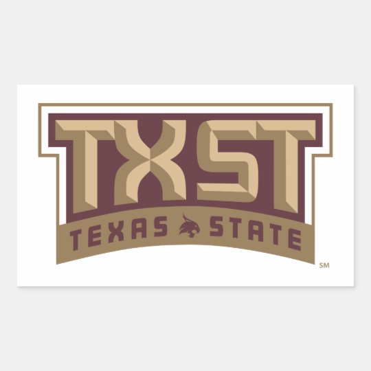 TXST Logo Rectangular Sticker | Zazzle.com