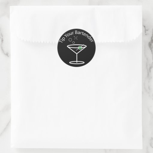 TYB Martini Logo Classic Round Sticker | Zazzle