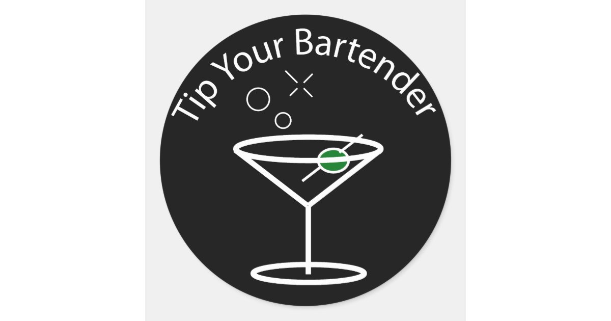 TYB Martini Logo Classic Round Sticker | Zazzle