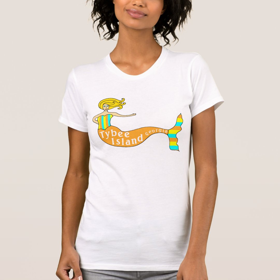 Tybee Island, Georgia Mermaid T-Shirt | Zazzle