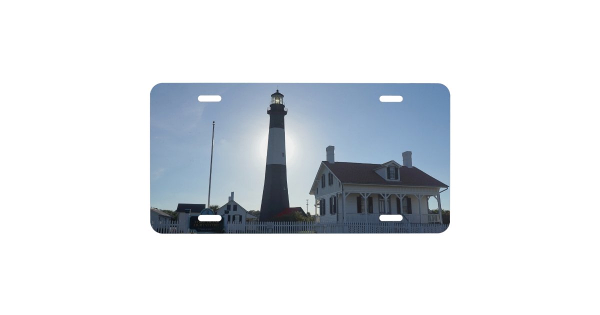 Tybee Lighthouse License Plate | Zazzle