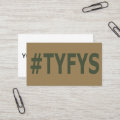 #TYFYS Business Cards | Zazzle