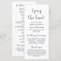 Tying the knot, Modern Wedding Ceremony Programs | Zazzle