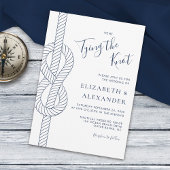 Tying The Knot Rope Nautical Wedding Invitation | Zazzle