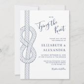 Tying The Knot Rope Nautical Wedding Invitation | Zazzle