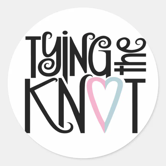 Tying the Knot Sticker | Zazzle
