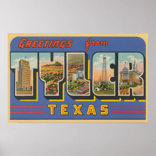 Tyler, TexasLarge Letter ScenesTyler, TX Poster | Zazzle