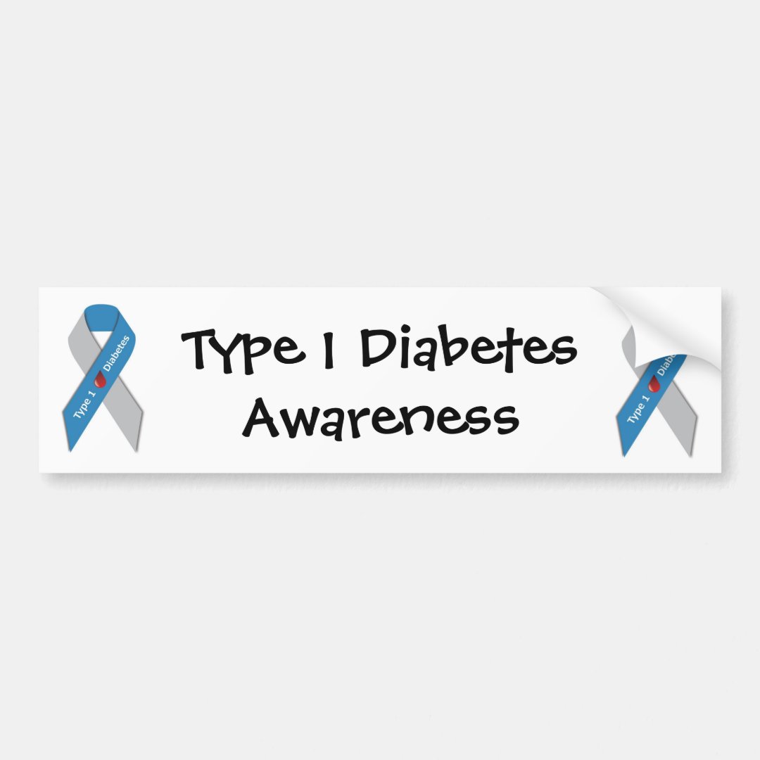 Type 1 Diabetes Awareness Bumper Sticker | Zazzle
