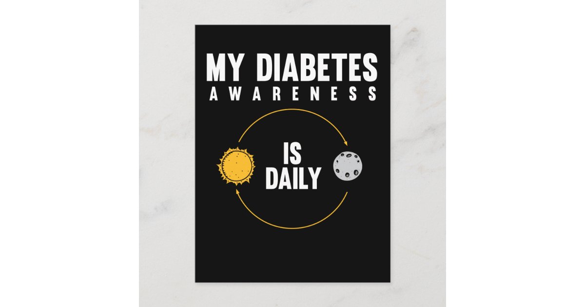 Type 1 Diabetes Awareness T1D Diabetic Postcard | Zazzle