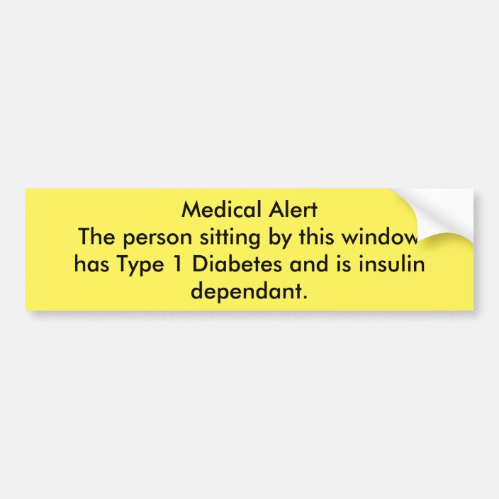 Type 1 diabetes Car Bumper sticker | Zazzle.com