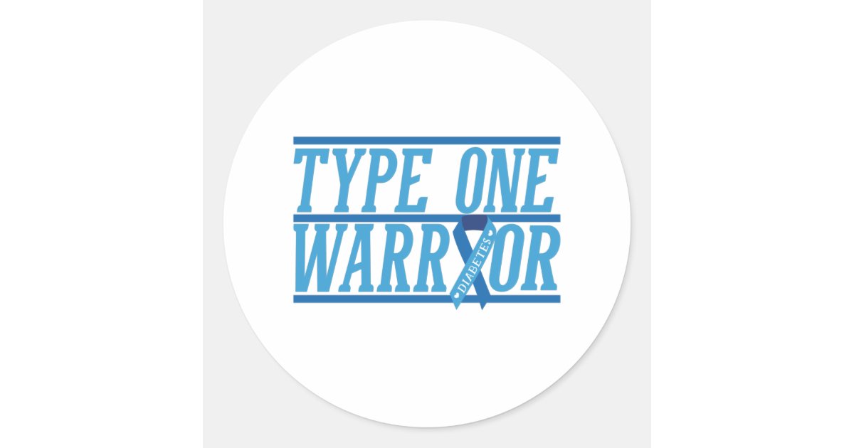 Type 1 Diabetes warrior Classic Round Sticker | Zazzle