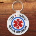 Type 1 Diabetic Keychain | Zazzle
