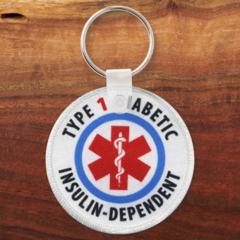 Type 1 Diabetic Keychain | Zazzle