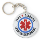 Type 1 Diabetic Keychain | Zazzle