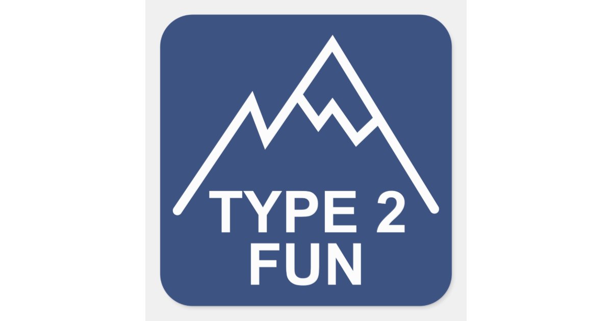 Type 2 Fun Square Sticker | Zazzle