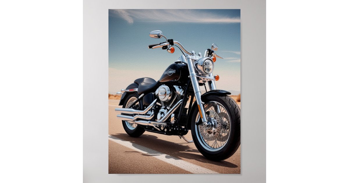 Types of ordinary motorcycles and bicycles poster | Zazzle