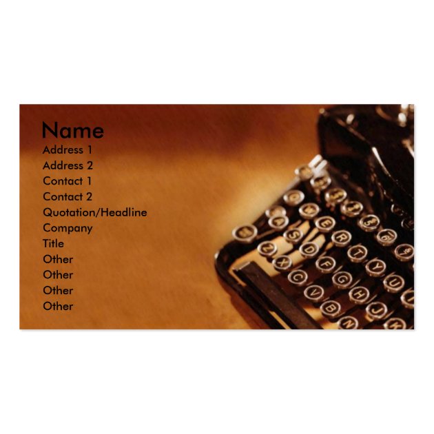Typewriter Business Card