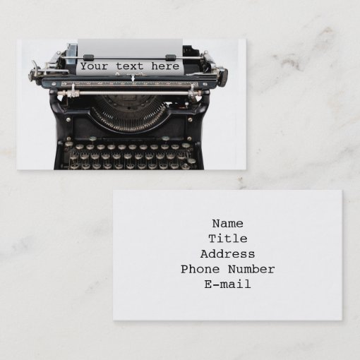 Typewriter Business Cards | Zazzle