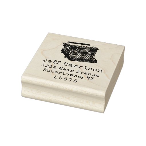 Typewriter Return Address Rubber Stamp | Zazzle Typewriter Return Address Rubber Stamp | Zazzle