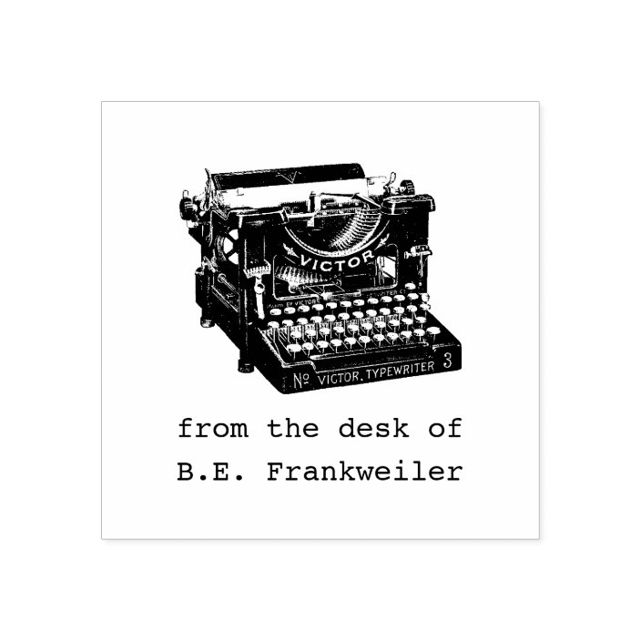 Typewriter Rubber Stamp, from the desk of Rubber Stamp | Zazzle.com