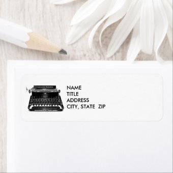 Typewriter Writer Author Novelist Address Labels | Zazzle