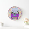 Typewriter Writing Room Personalized Author Large Clock | Zazzle