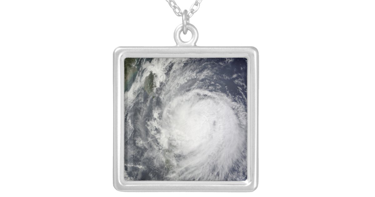 Typhoon Lupit off the Philippines Silver Plated Necklace | Zazzle
