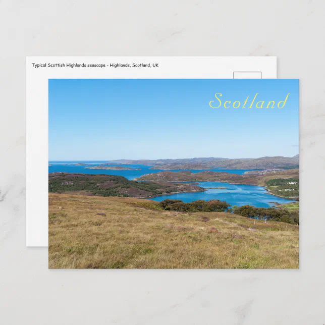 Typical Scottish Highlands seascape - Scotland Postcard | Zazzle