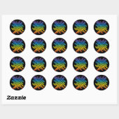 Typographic Dance (Spectrum) Classic Round Sticker | Zazzle