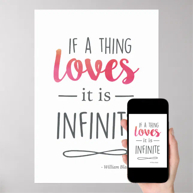 Typography Love Quote Poster | Zazzle
