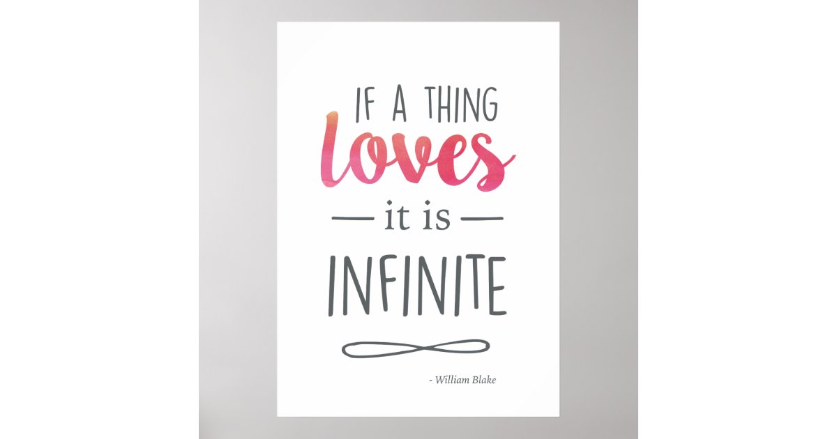 Typography Love Quote Poster | Zazzle