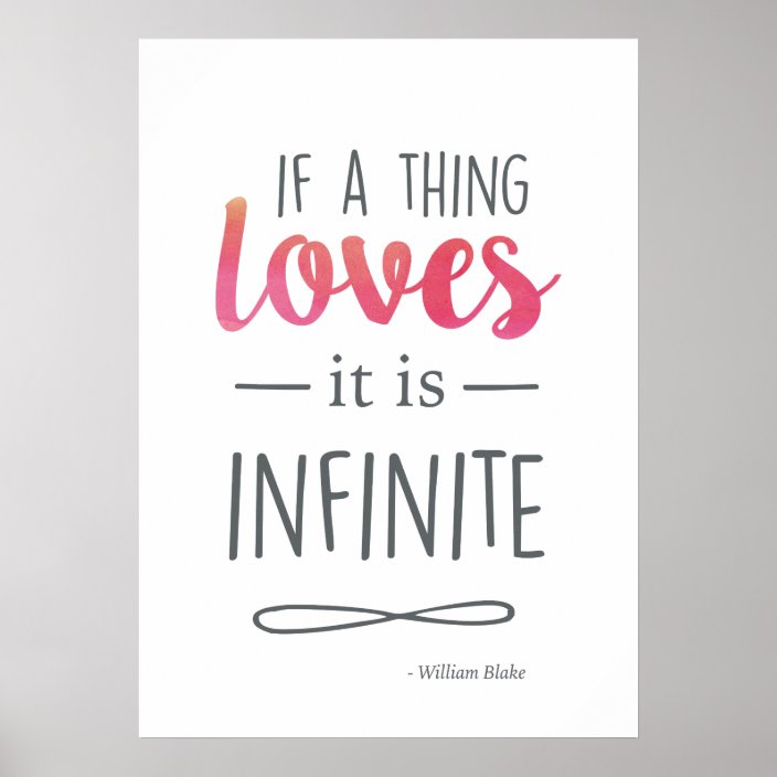 Typography Love Quote Poster | Zazzle