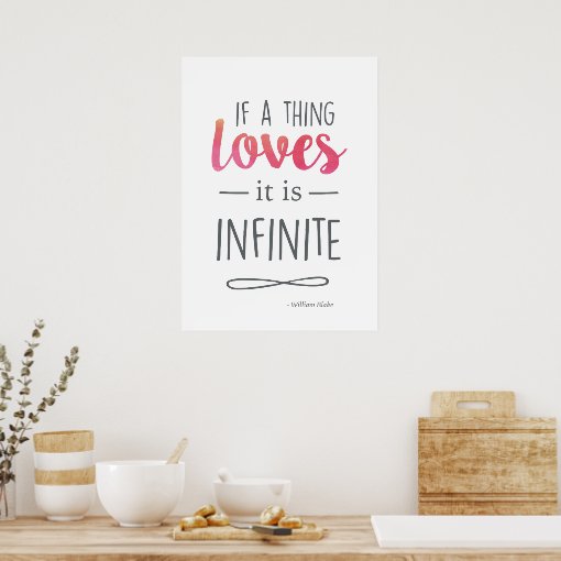 Typography Love Quote Poster | Zazzle