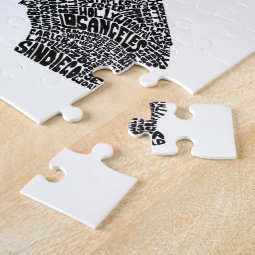 Typography map of California Jigsaw Puzzle | Zazzle