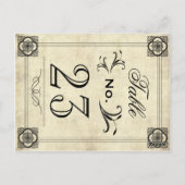 Typography Parchment Vintage Wedding Table Numbers | Zazzle