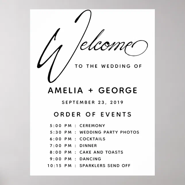 Typography Script Natural Handwriting Poster | Zazzle