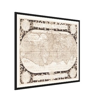 Typvs Orbis Terrarvm World Map by Ortelius (1628) Canvas Print | Zazzle