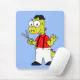 Tyrannosaurus Rex Barber With Scissors. Mouse Pad | Zazzle