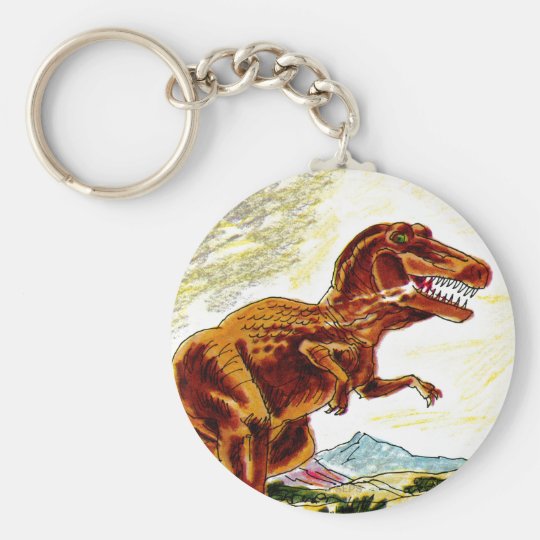 Tyrannosaurus Rex Dinosaur Keychain | Zazzle.com