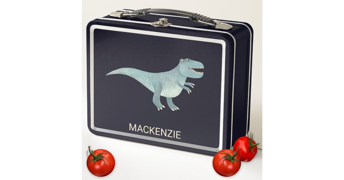Tyrannosaurus Rex Dinosaur Personalized Metal Lunch Box | Zazzle