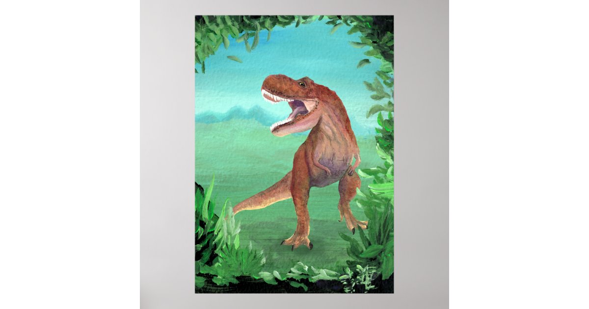 Tyrannosaurus Rex Dinosaur Poster | Zazzle