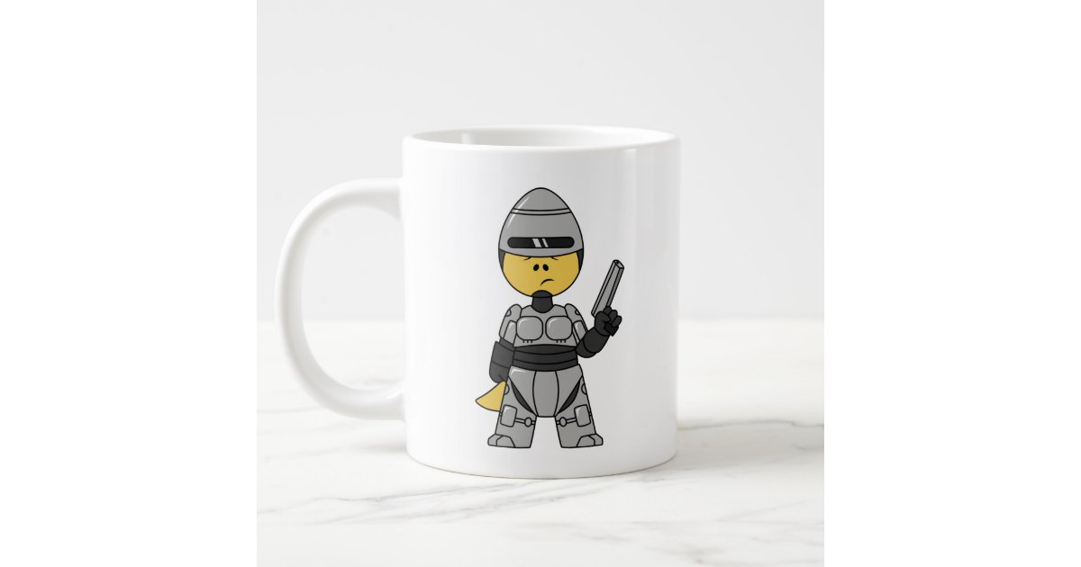 Tyrannosaurus Rex Dressed As Robocop. Giant Coffee Mug | Zazzle