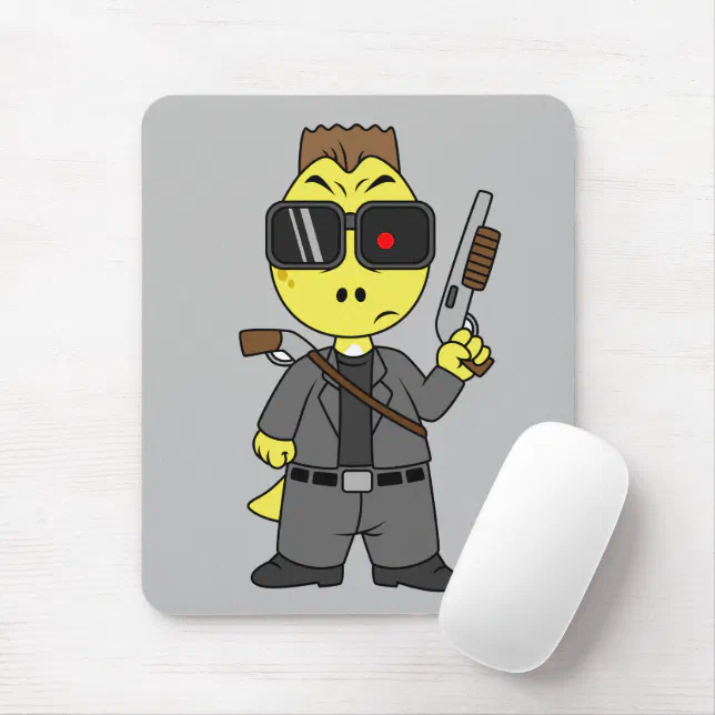 Tyrannosaurus Rex Dressed As The Terminator. Mouse Pad | Zazzle